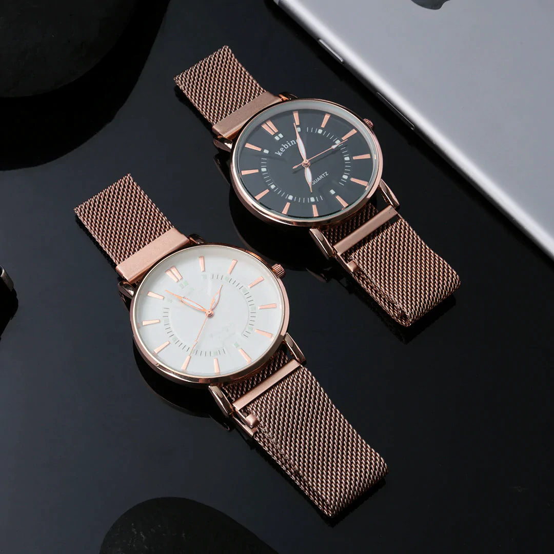 Men’s Golden and white Wrist Watch – Izanstore