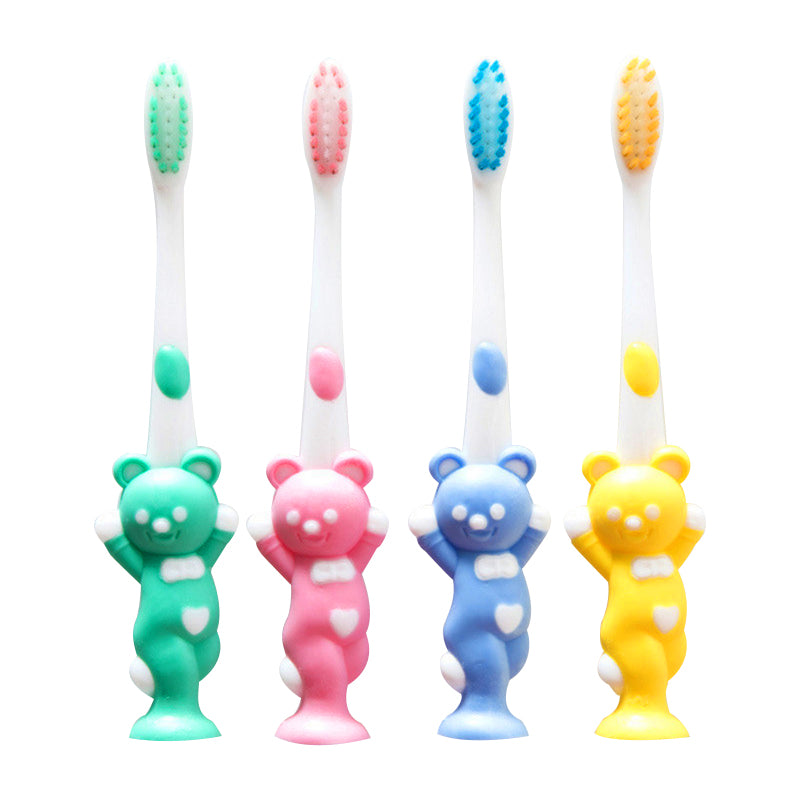 4 Packs Soft Bristles Teddy Bear Style Kids Toothbrush – Izanstore